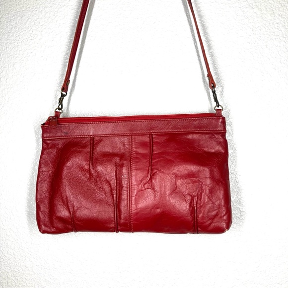 toni leather | Bags | Vintage Toni Red Leather Crossbody Bag 2x8 Retro ...